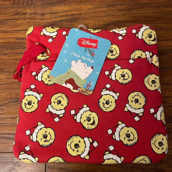 Disney | Kitchen | Disney Christmas Winnie The Pooh Set Of Two Hot Pads ...